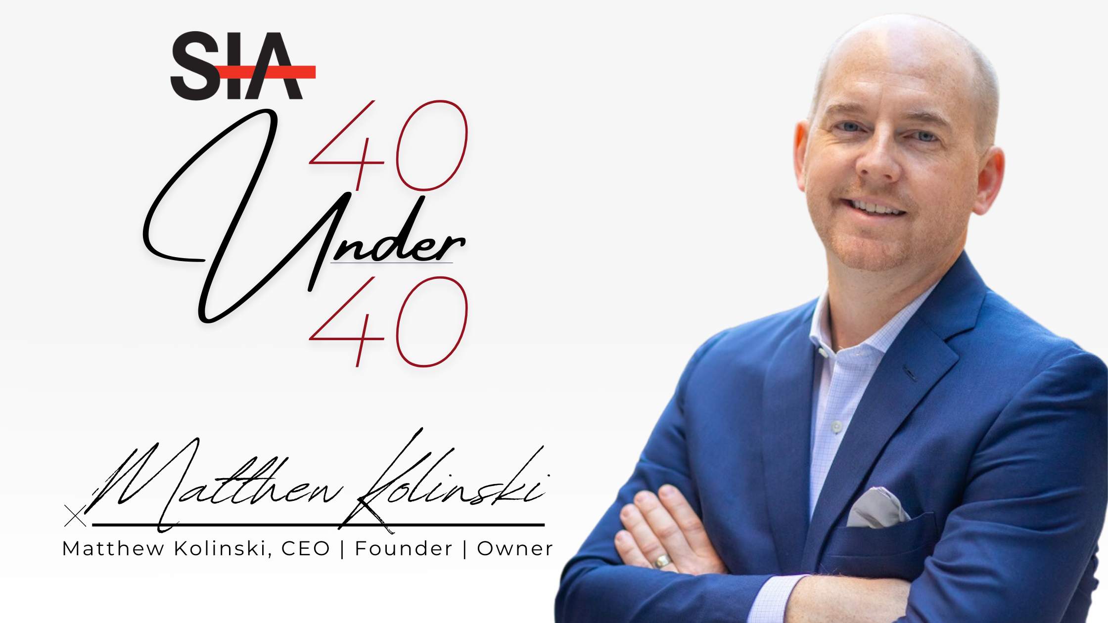 Matthew Kolinski, SMG CEO Named to SIA's "40 Under 40" List